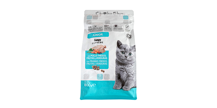 Gato junior Supreme Compy con pollo en Mercadona ※