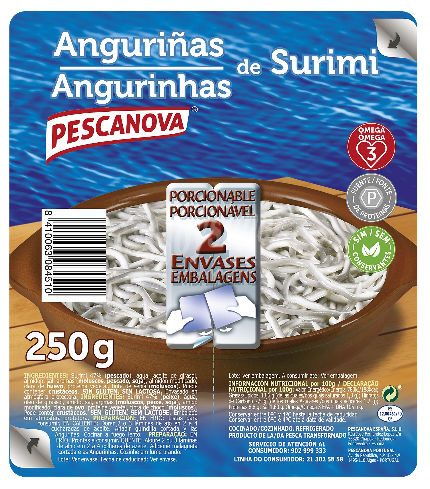 Qué precio tienen las anguriñas de Surimi Pescanova en Mercadona ※