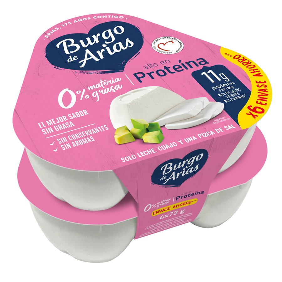 Queso fresco Burgos bajo en sal de vaca de Hacendado ※